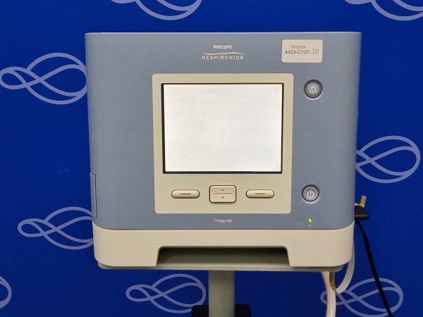 Philips Respironics Trilogy 202 Ventilator on Rollstand