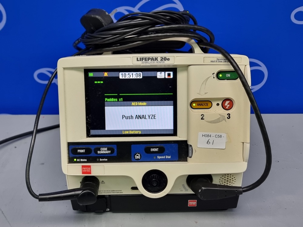 Physio Control Lifepak 20e Defibrillator with Pace Function