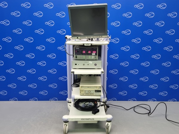 Olympus Stack Trolley with Storz Endoflator