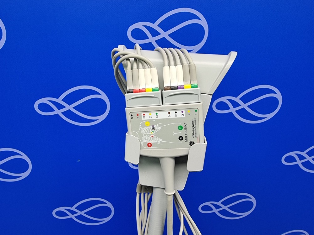GE MAC 1600 ECG Recorder on Trolley