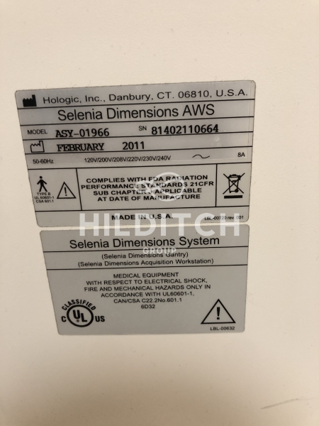 Hologic Selenia 2D Dimensions Mammography System