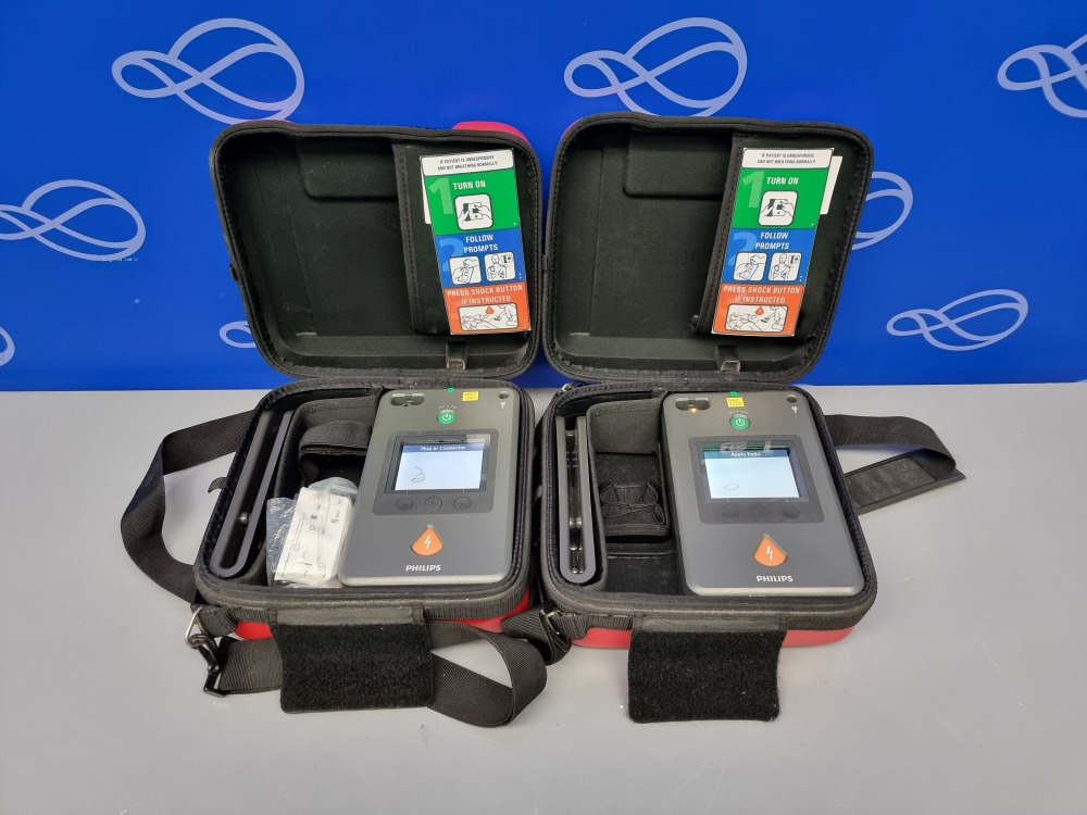 2 x Philips Heartstart FR3 Defibrillators
