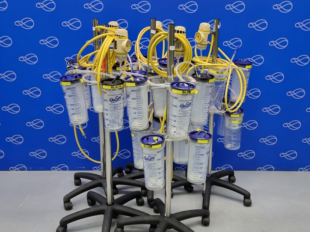 5 x Oxylitre High Suction Rollstands with Canisters