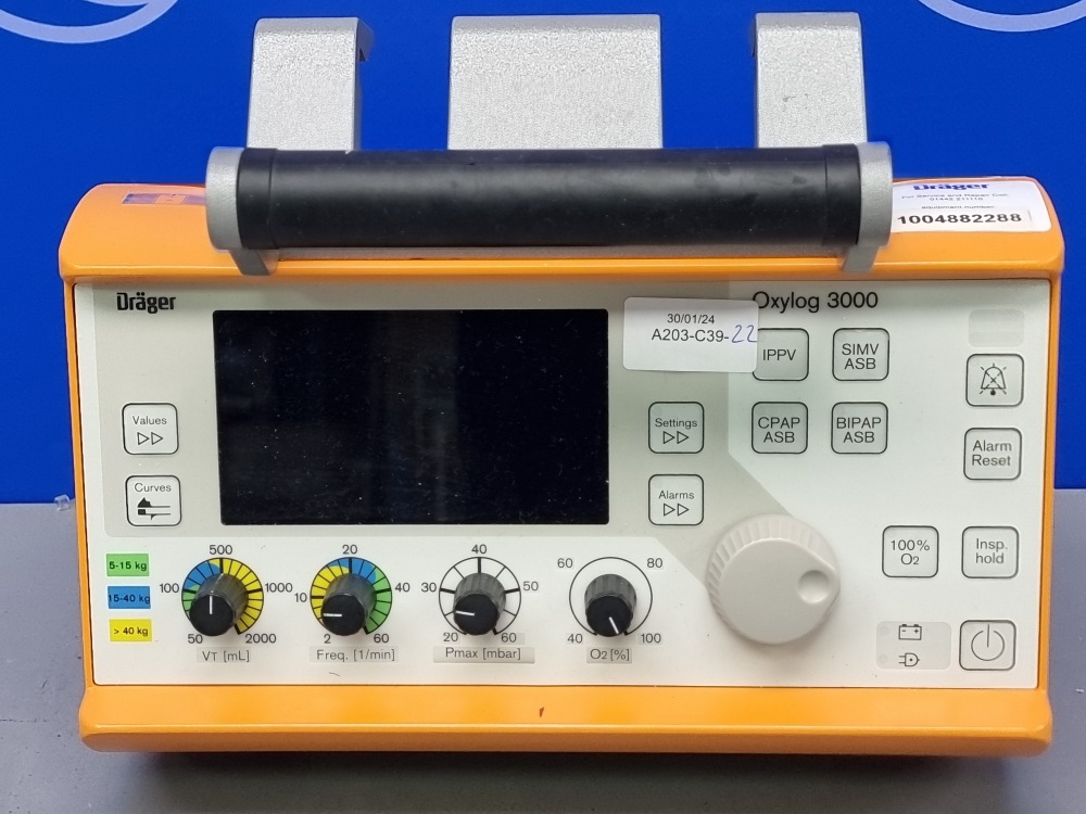 Draeger Oxylog 3000 Ventilator