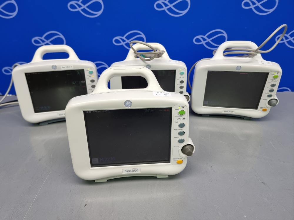 4 x GE Dash 3000 Patient Monitors
