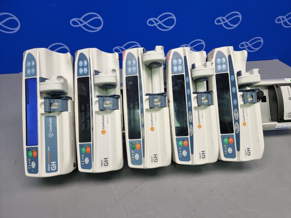 5 x Alaris GH Syringe Pumps on Alaris DS Docking Station