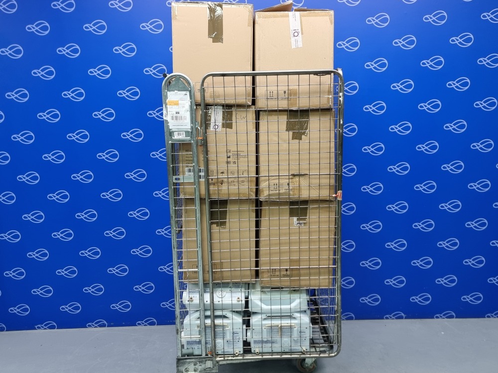Cage of 15 Talley Quattro Plus/Acute Mattress Pumps and 6 Boxes of ...