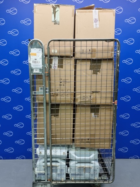 Cage of 15 Talley Quattro Plus/Acute Mattress Pumps and 6 Boxes of ...