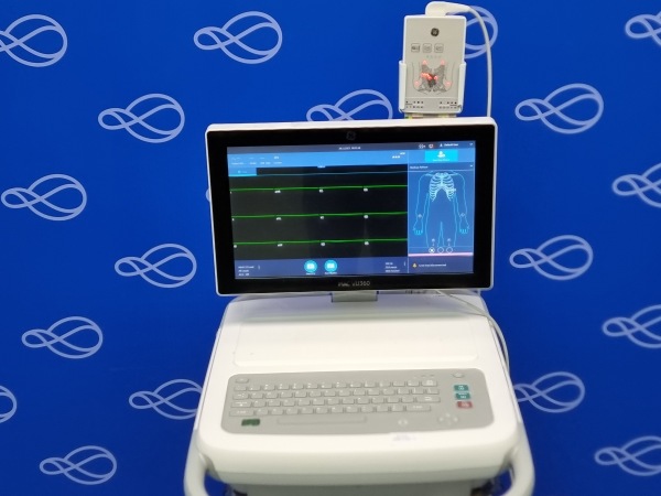 GE MAC VU 360 ECG Recorder on Trolley