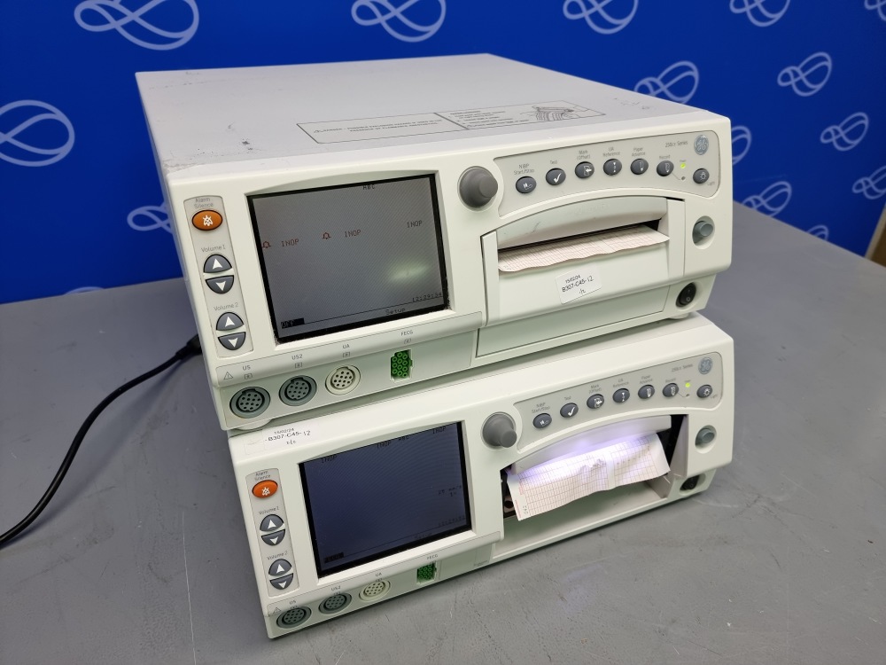 2 x GE 250cx Corometrics Series Fetal Monitors