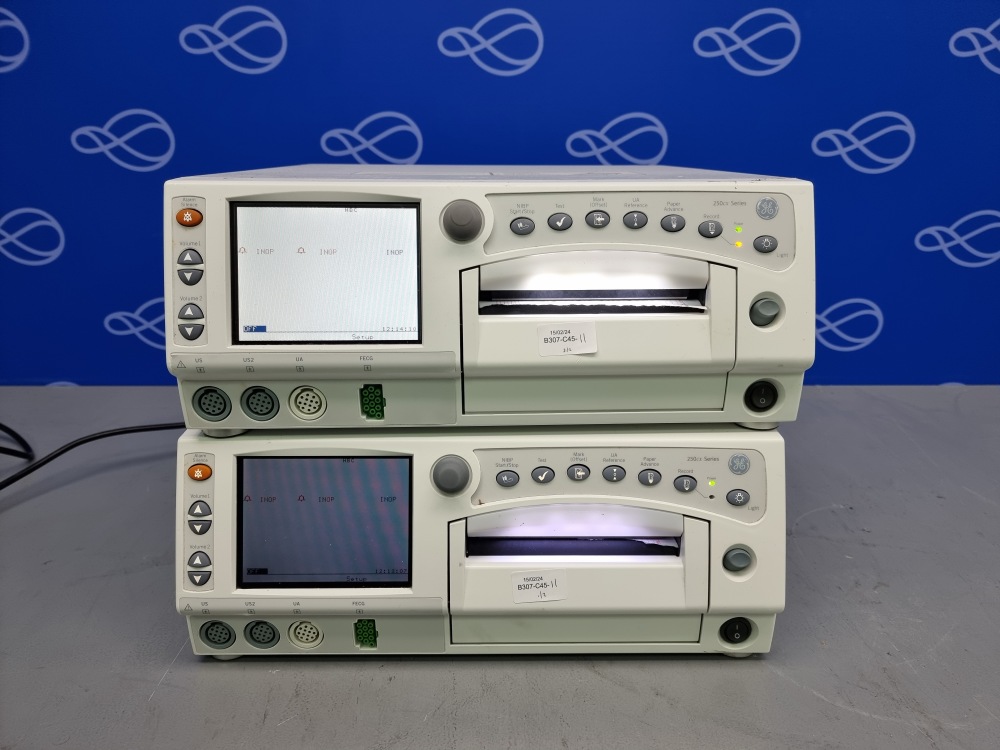 2 x GE 250cx Corometrics Series Fetal Monitors