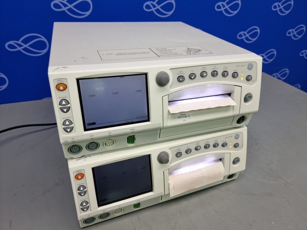 2 x GE Corometrics 250cx Series Fetal Monitors