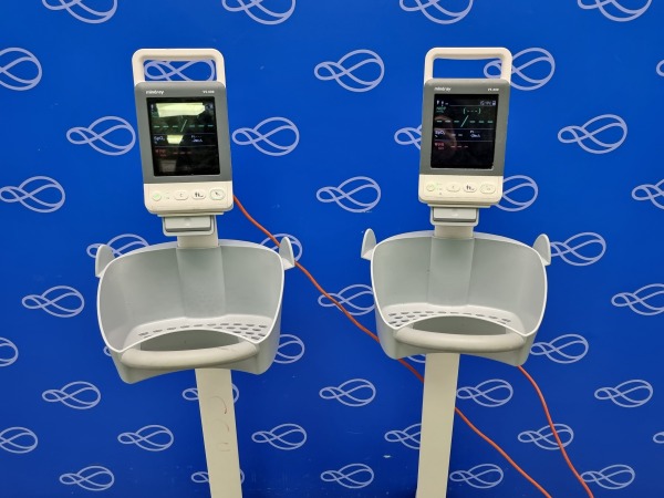 2 x Mindray VS-600 Vital Signs Monitor on Rollstand