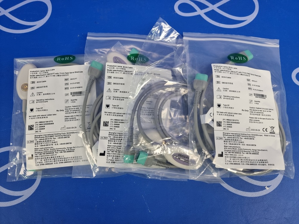 4 x Edan DECG-FT ECG Leads (New/Unused)