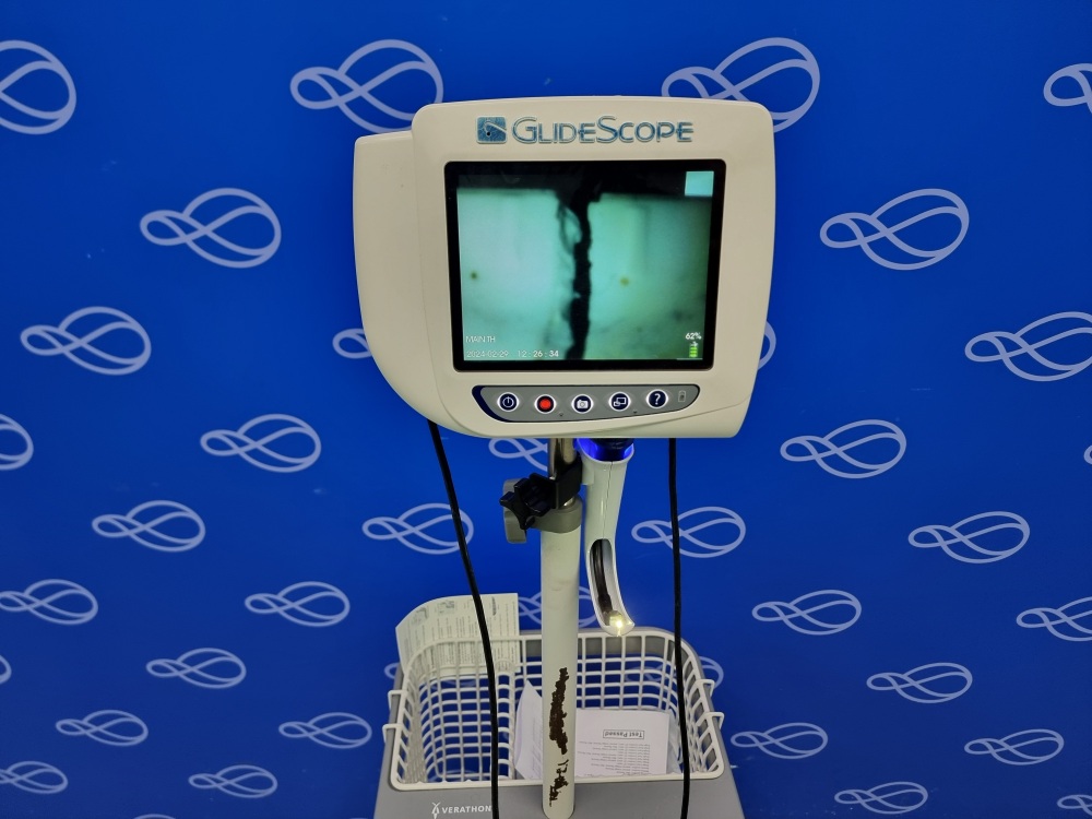 Verathon Glidescope Video Monitor and Camera on Rollstand