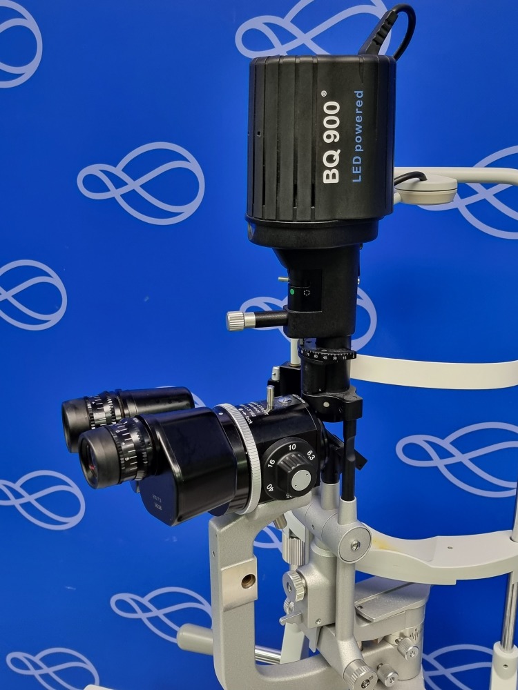 Haag Streit Bern BQ900 LED Powered Slit Lamp on Table