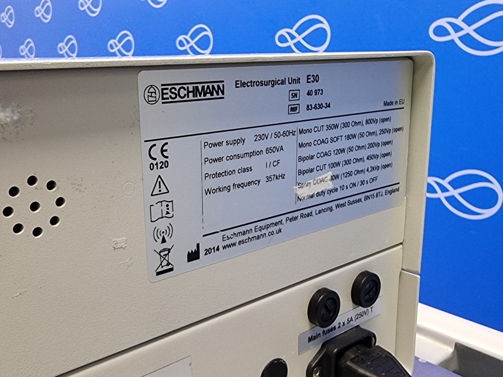 Eschmann E30 Diathermy on ST80 Suction Trolley