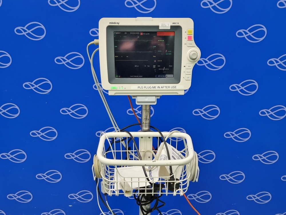 Mindray iMEC10 Patient Monitor on Rollstand