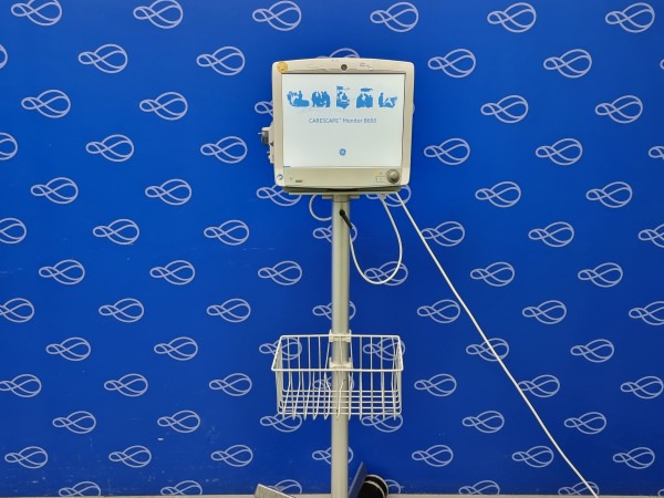 GE Carescape B650 Patient Monitor on Rollstand