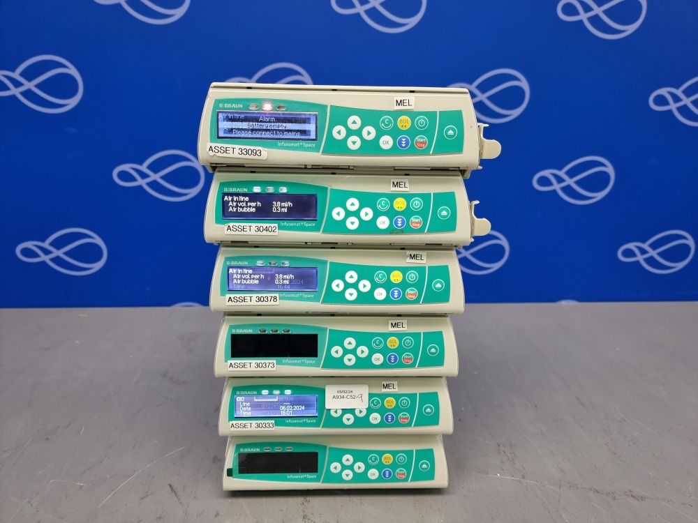 6 x Braun Infusomat Space Infusion Pumps