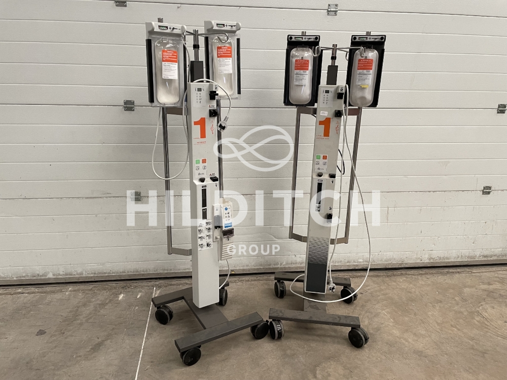 2 x Level 1 System 1000 Fluid Warmers on Roll Stands