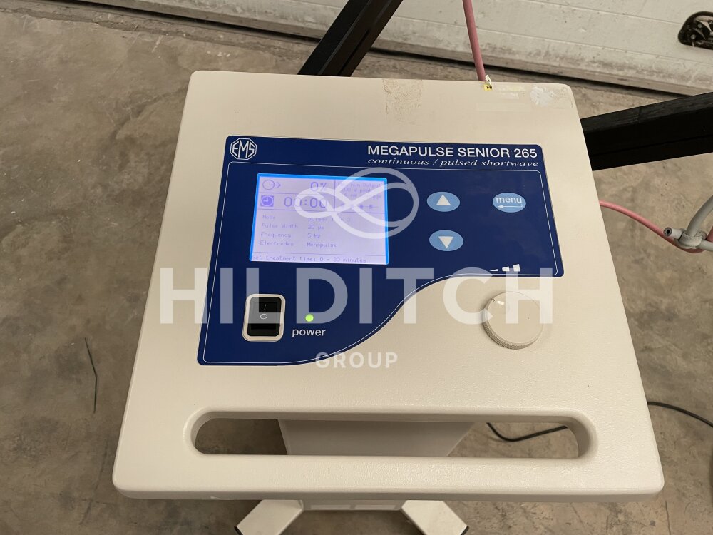 EMS Megapulse Senior 265 Shortwave Therapy Unit on Trolley
