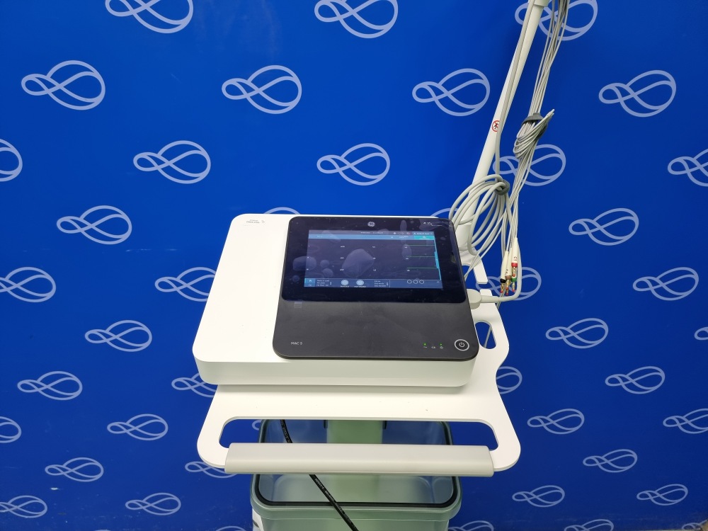 WITHDRAWN *** GE MAC 5 A4 ECG Recorder on Trolley