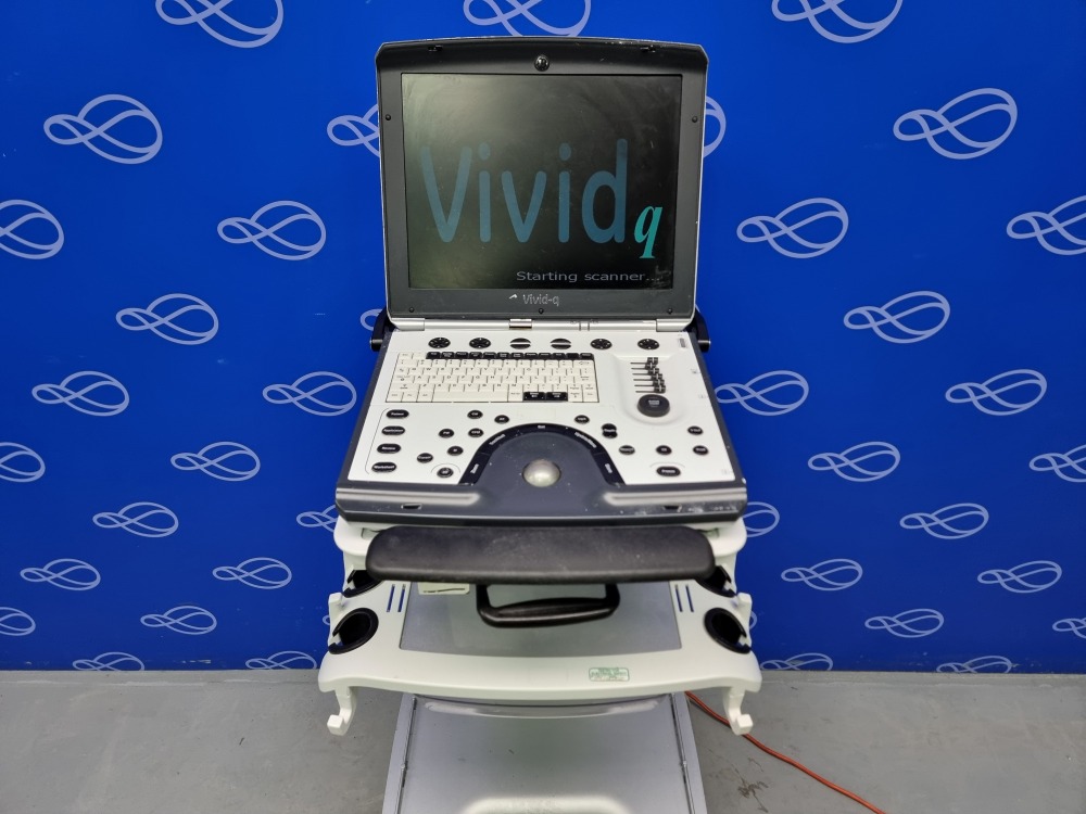 GE Vivid Q Ultrasound System on Ultrasound Cart
