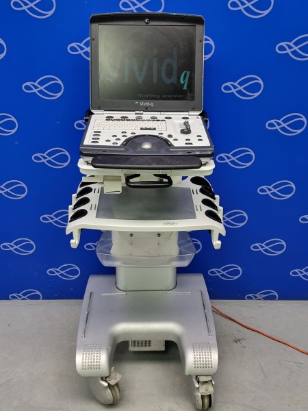 GE Vivid Q Ultrasound System on Ultrasound Cart