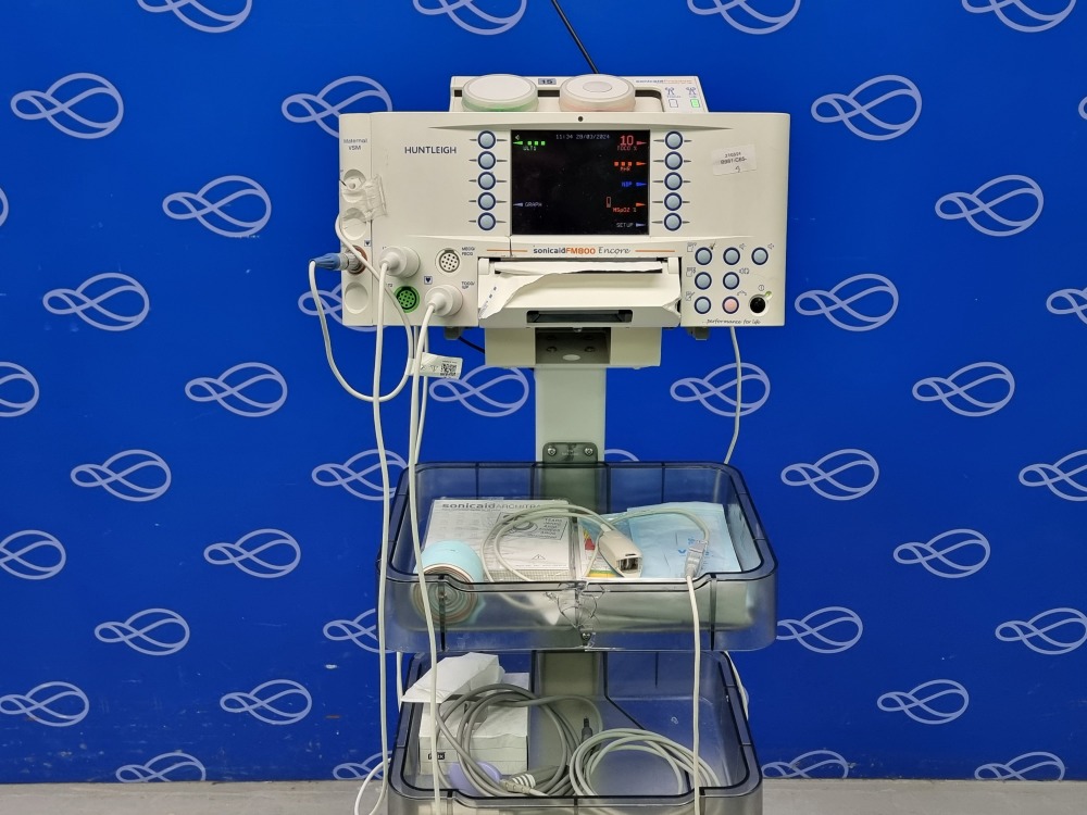 Huntleigh Sonicaid FM800 Encorer Fetal Monitor on Trolley