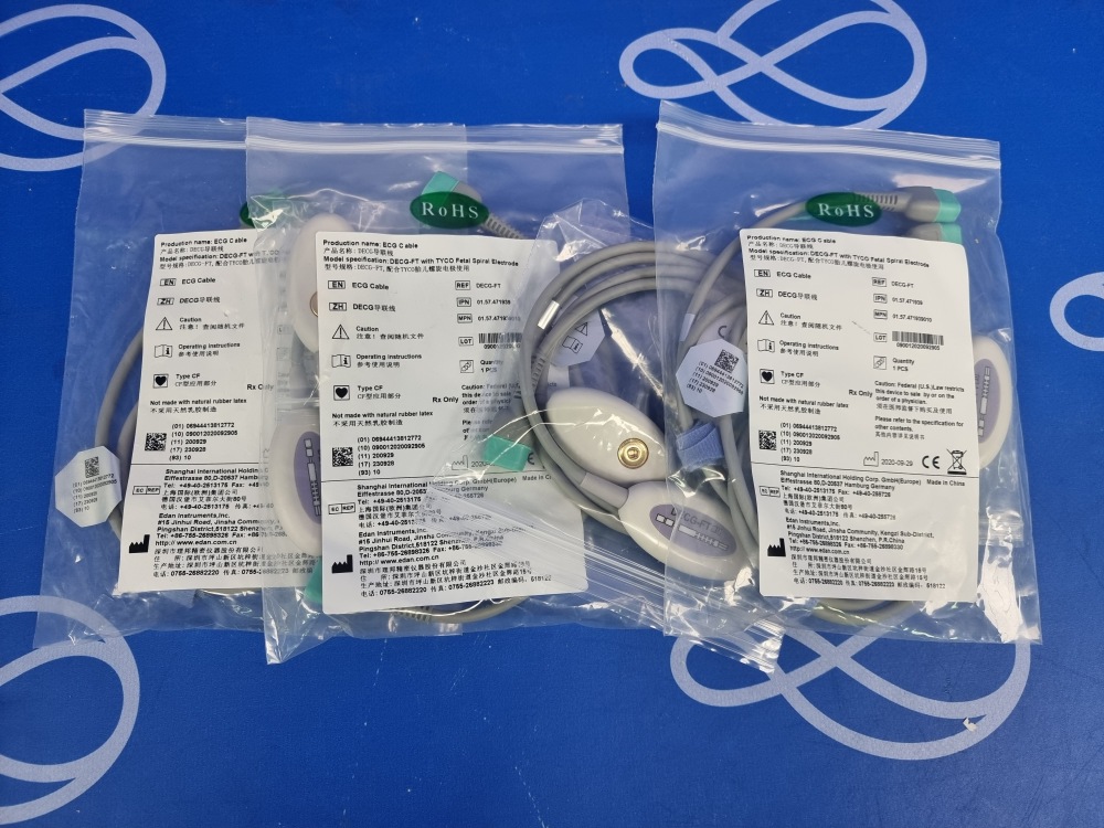 4 x Edan DECG-FT ECG Leads (New/Unused)
