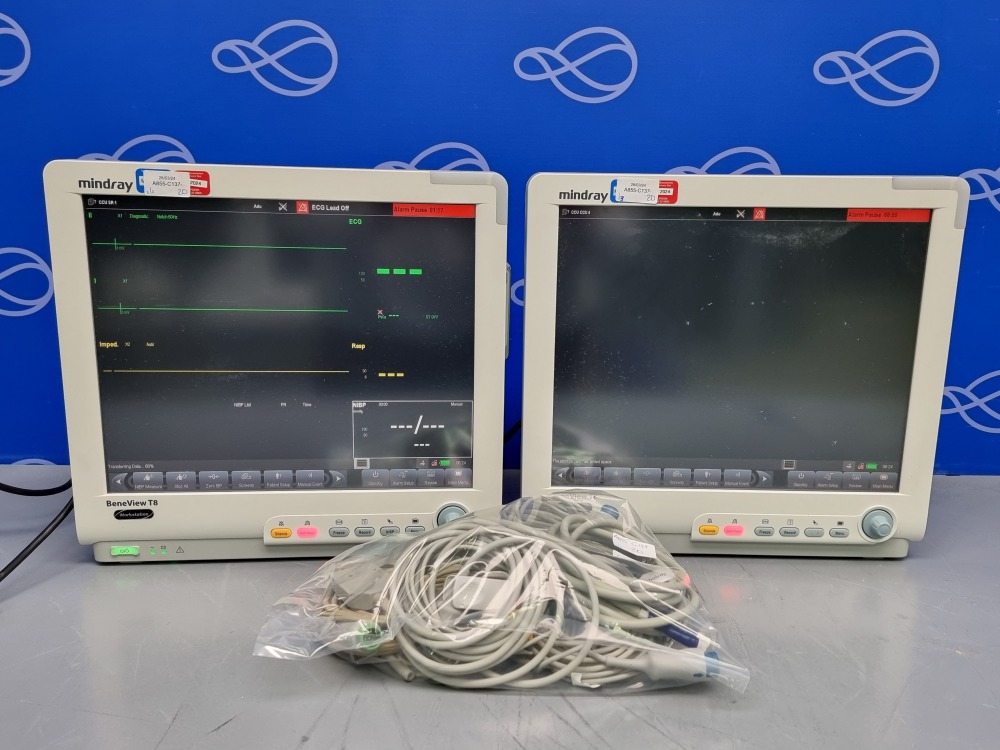 2 x Mindray Beneview T8 Patient Monitor