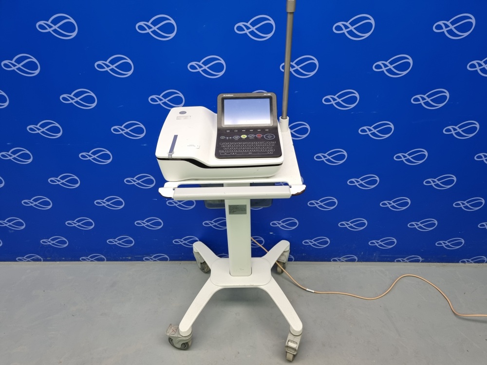 GE MAC 2000 ECG Recorder on Trolley