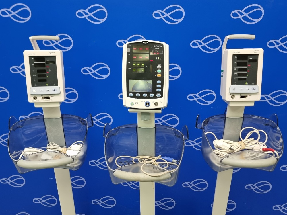 2 x Mindray Datascope Duo Vital Signs Monitor and 1 x Mindray VS-800 ...