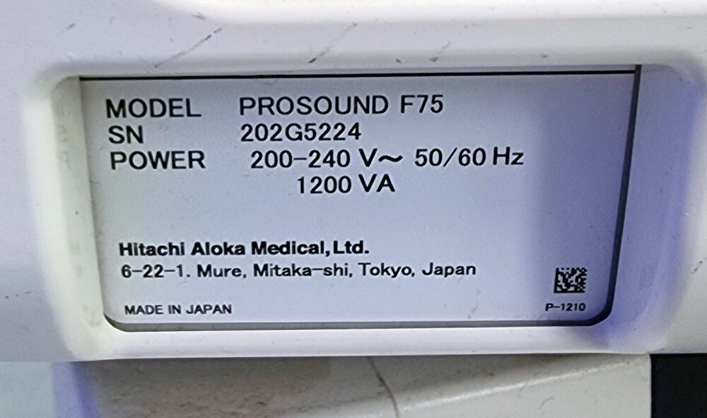 Aloka ProSound F75 Ultrasound