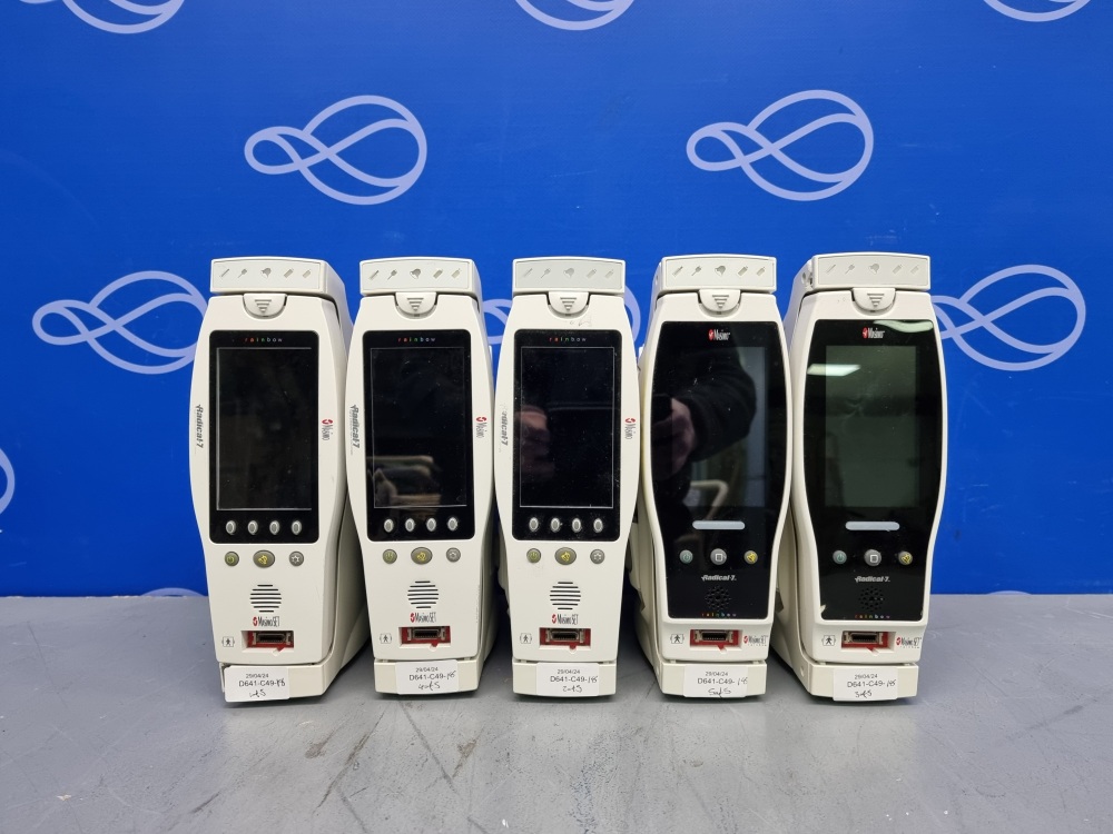 5 x Masimo SET Rainbow Radical 7 and Masimo Signal Extraction Pulse CO ...